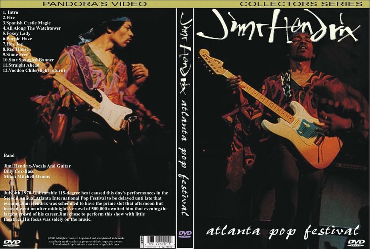 Jimi Hendrix Atlanta Pop Festival : Front | DVD Covers | Cover Century ...